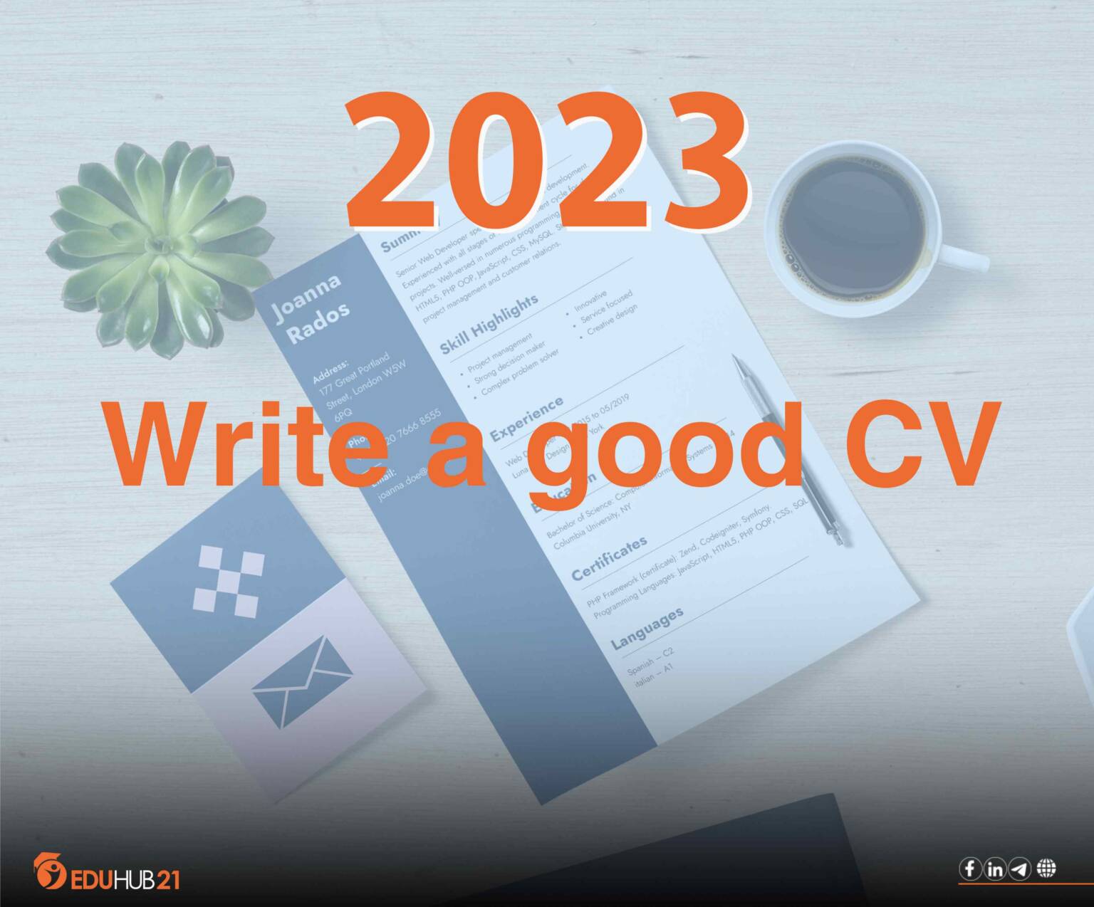 Create a CV 2023 - Eduhub21