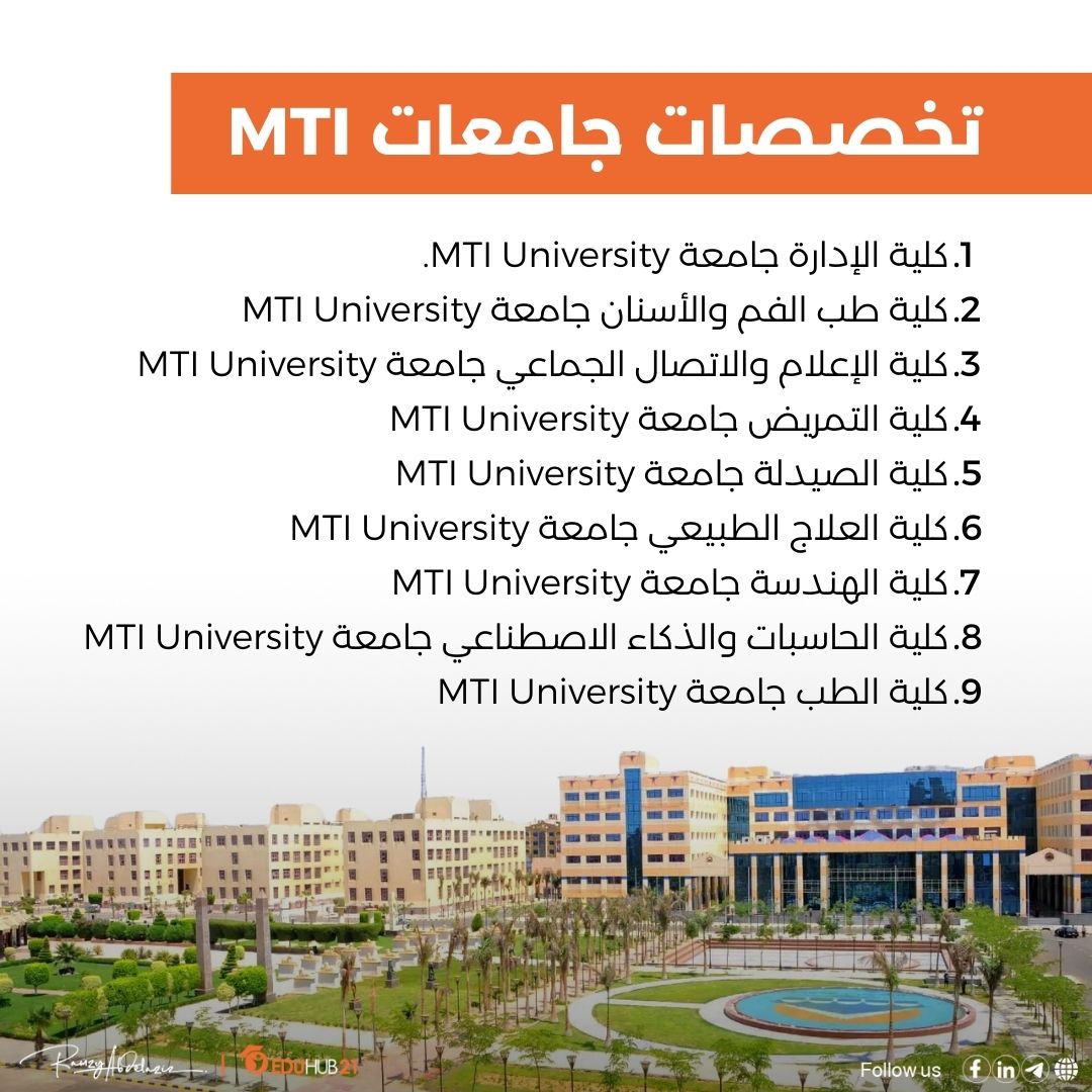 مصاريف جامعة MTI 2025 | الجامعة الحديثة للتكنولوجيا